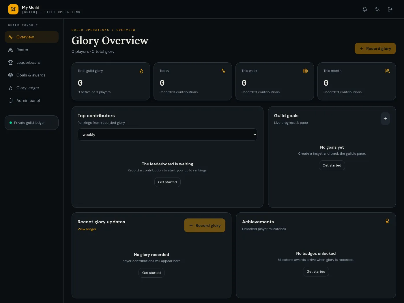 Free Fire Guild Glory Tracker