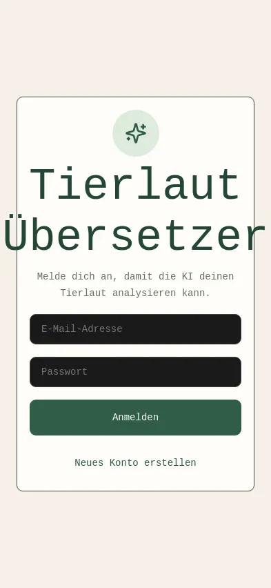 Tierlaut Übersetzer App