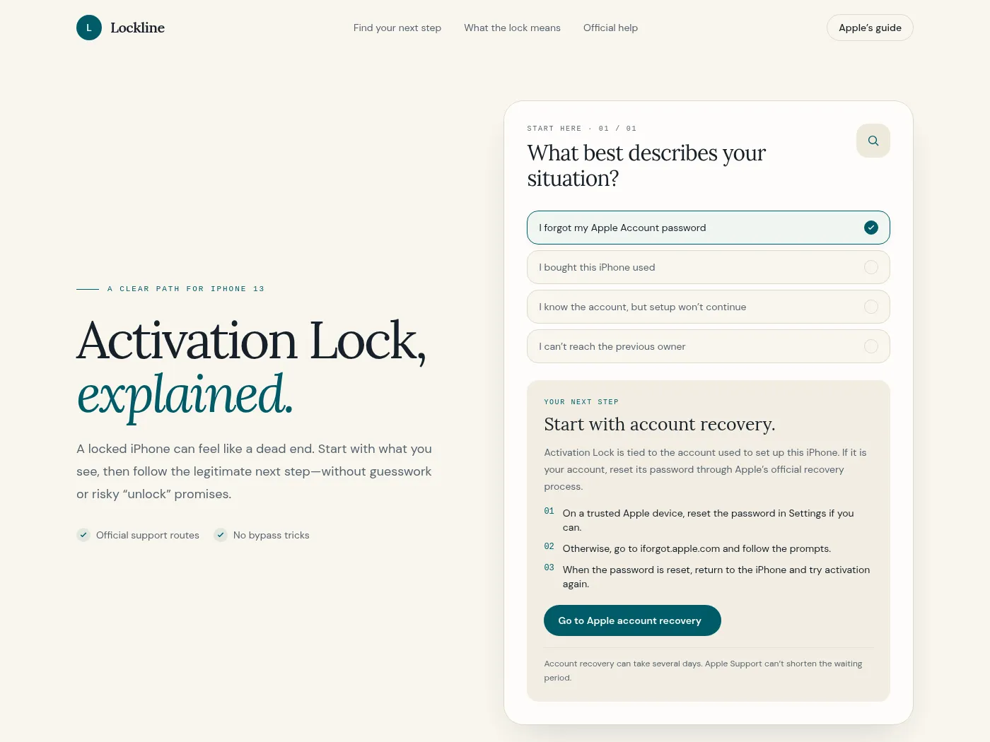 Activation Lock Helper