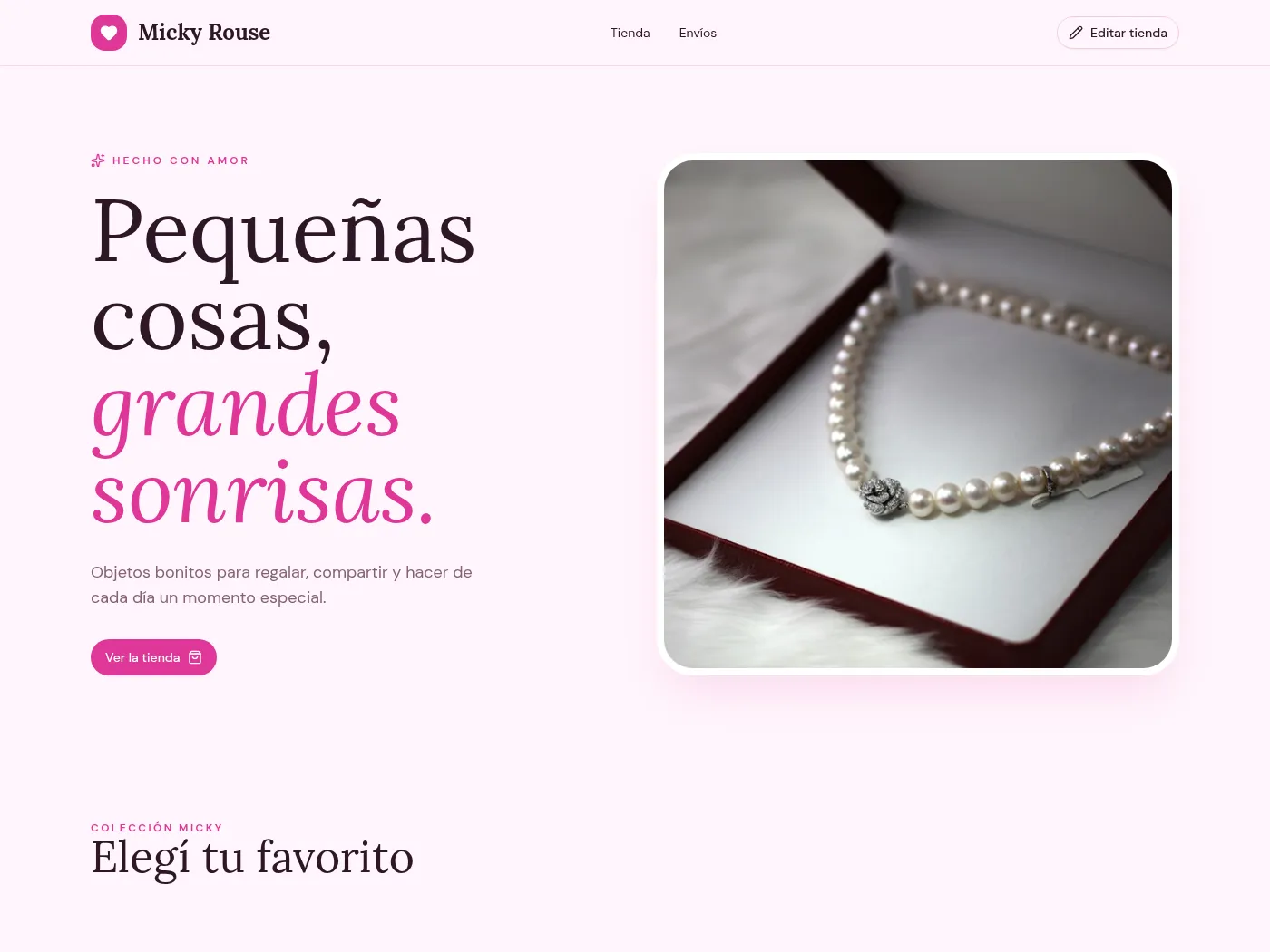 Micky Rouse Pink Shop