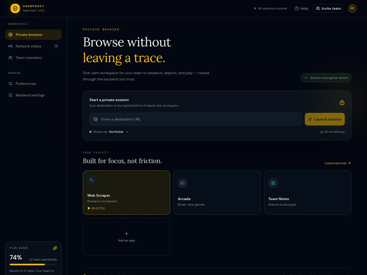AnonProxy Hub
