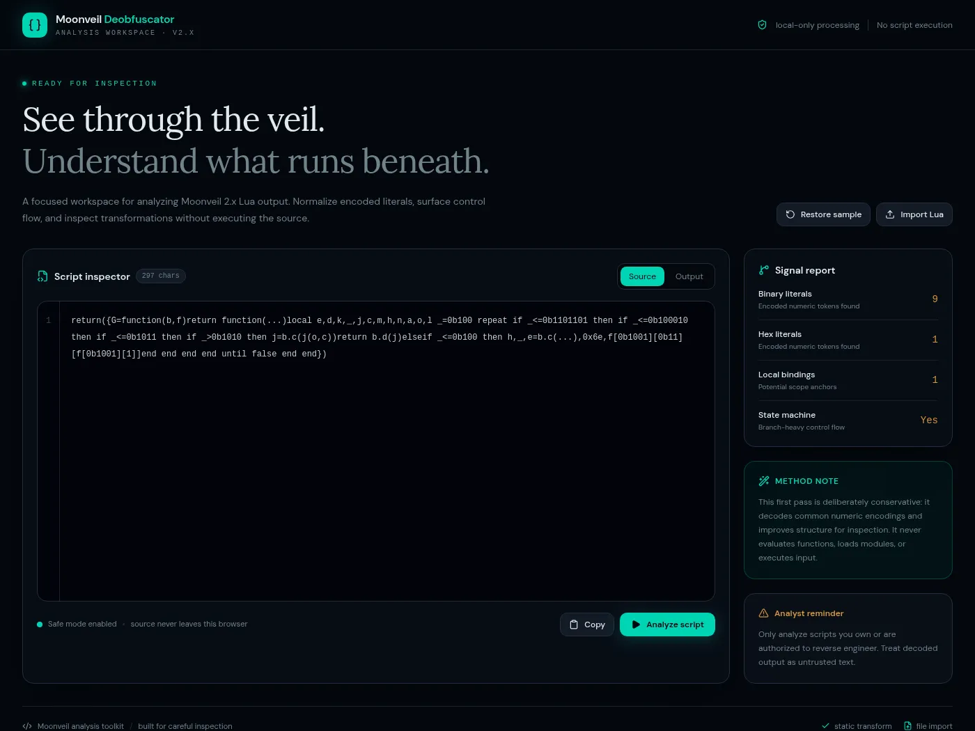 Moonveil Deobfuscator