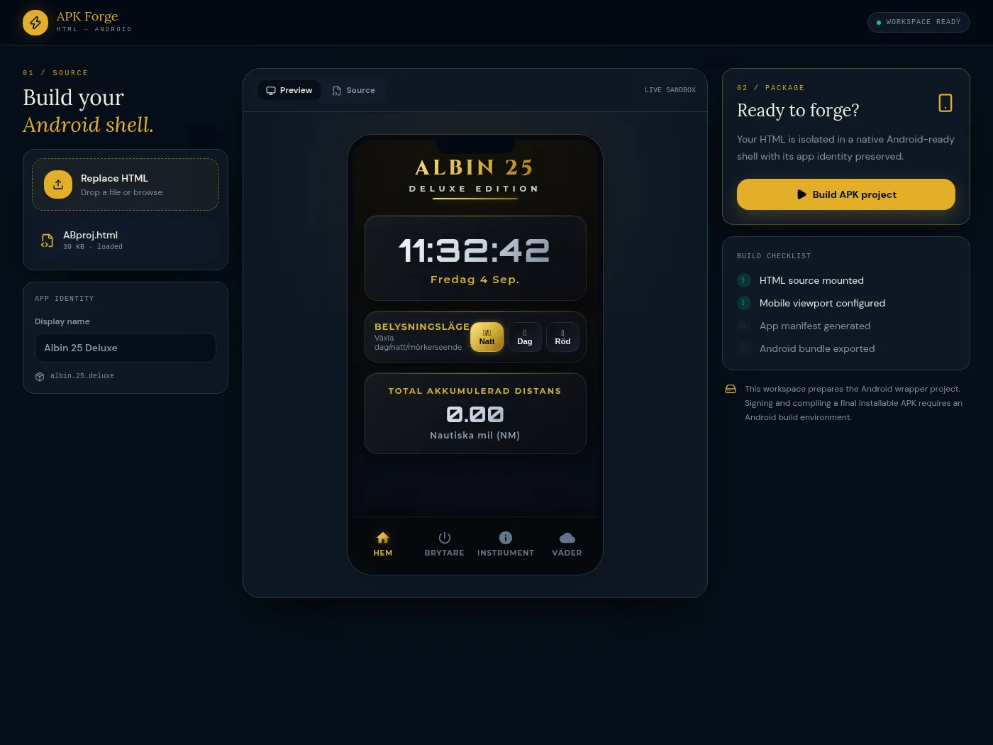 HTML to APK Builder
