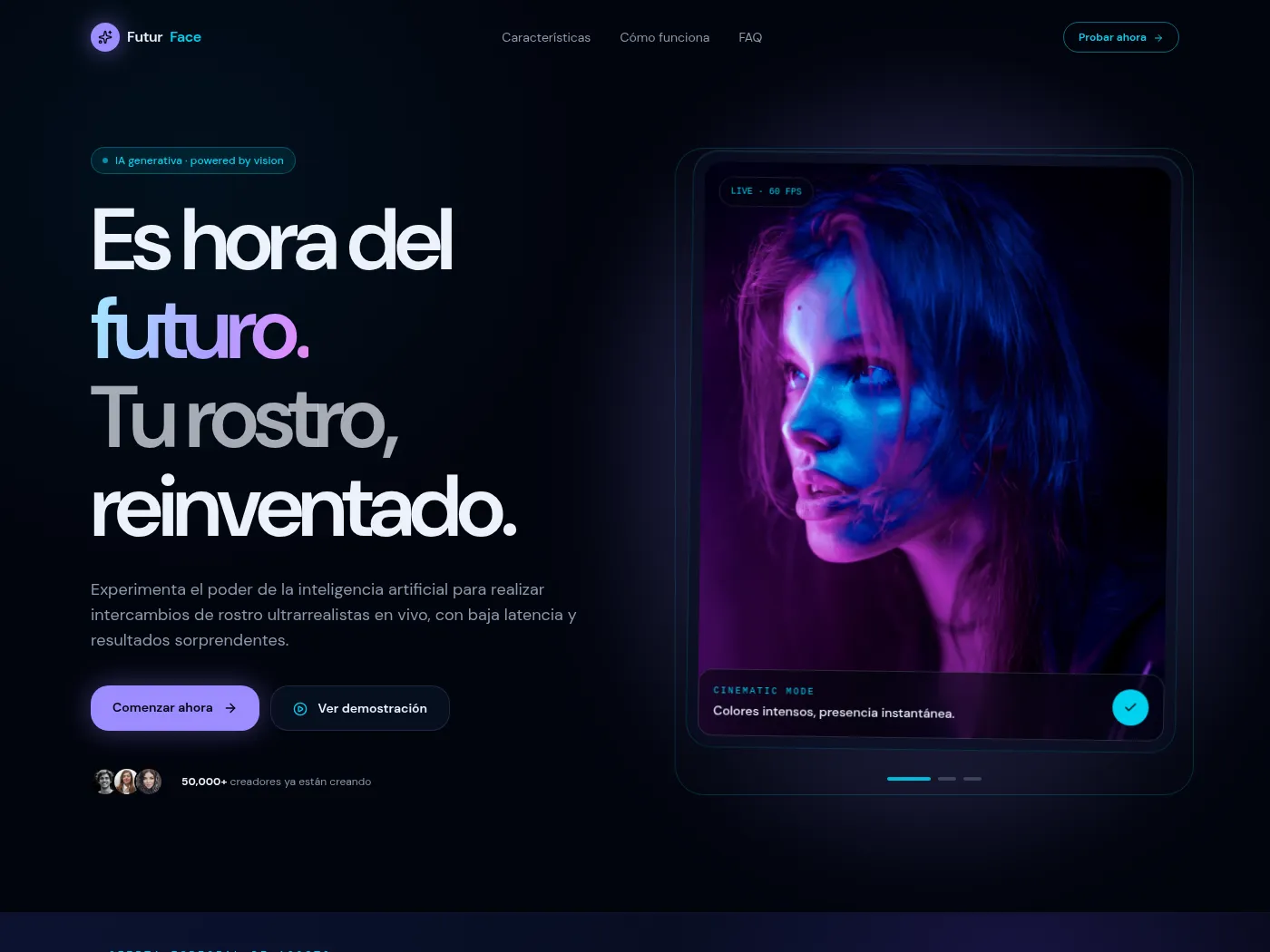 FuturFace Landing Page