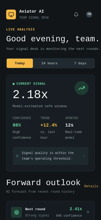 Aviator AI Signal App