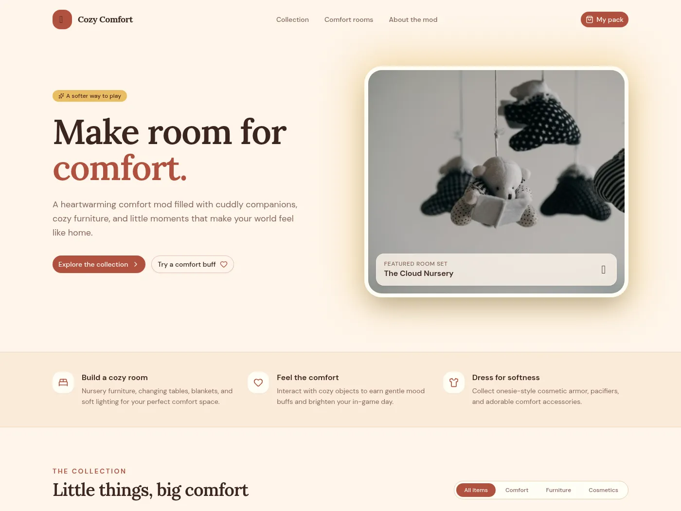 Cozy Comfort Mod Hub