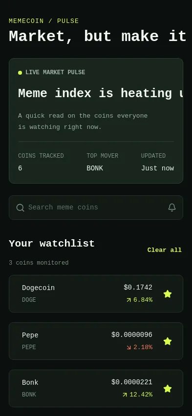 Meme Coin Tracker Pro
