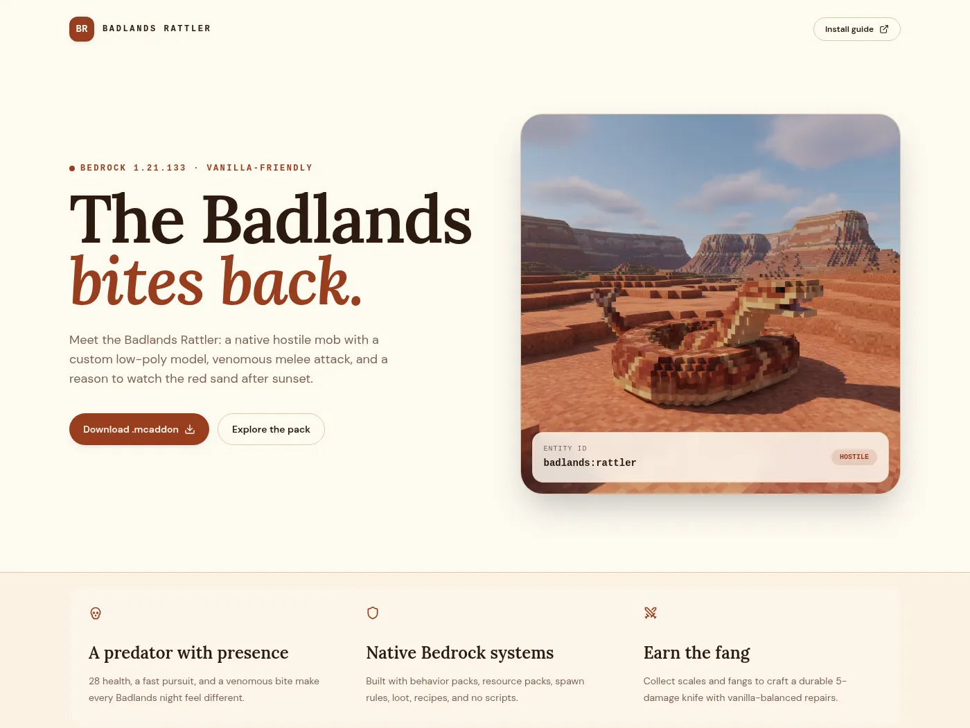 Badlands Rattler Add-On