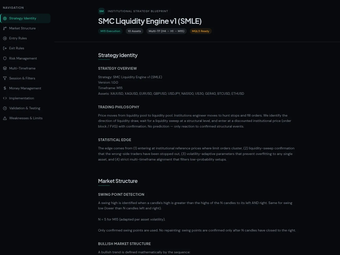 SMC Quant Algo Designer