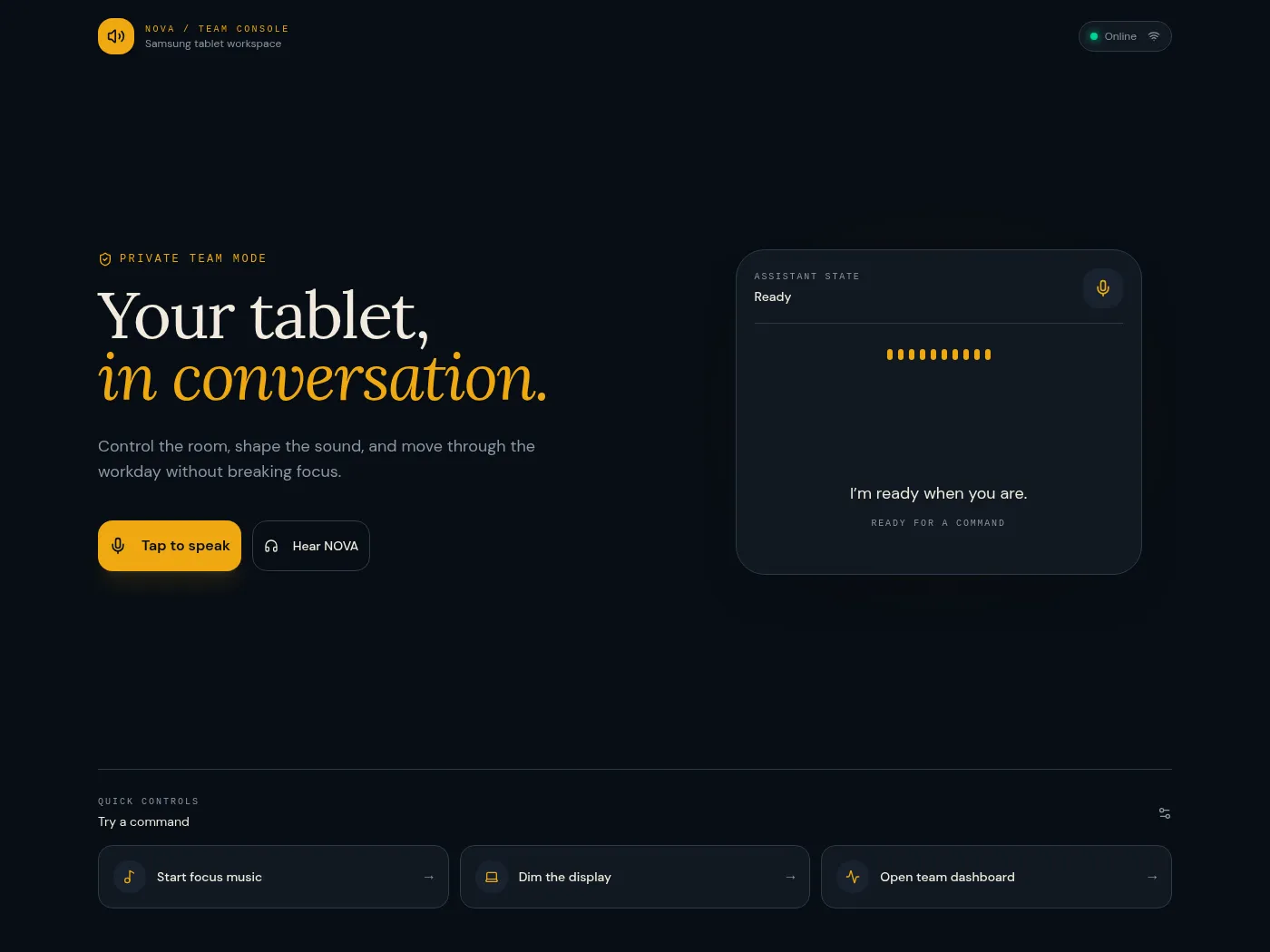 Tablet Voice Assistant