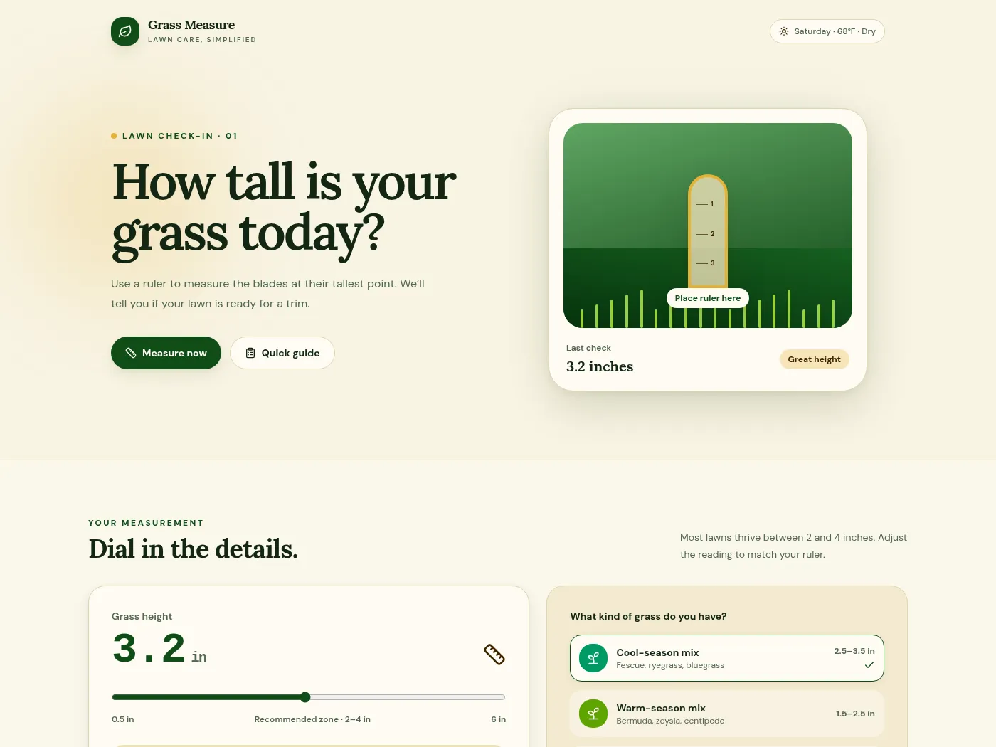 Grass Length Tracker