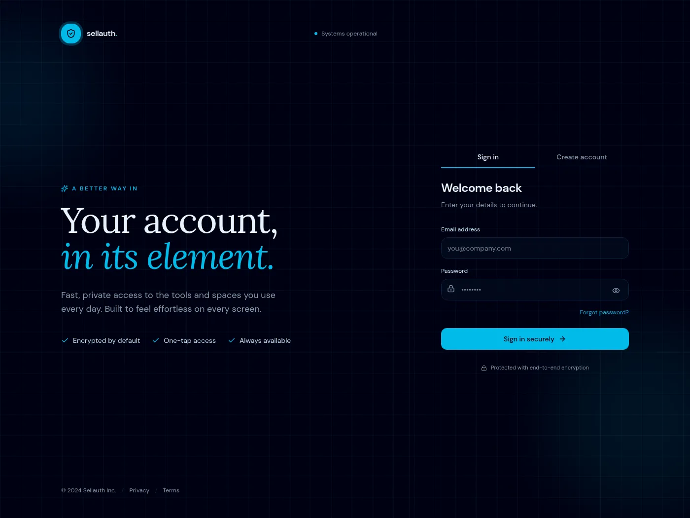 Sellauth Dark Blue Theme