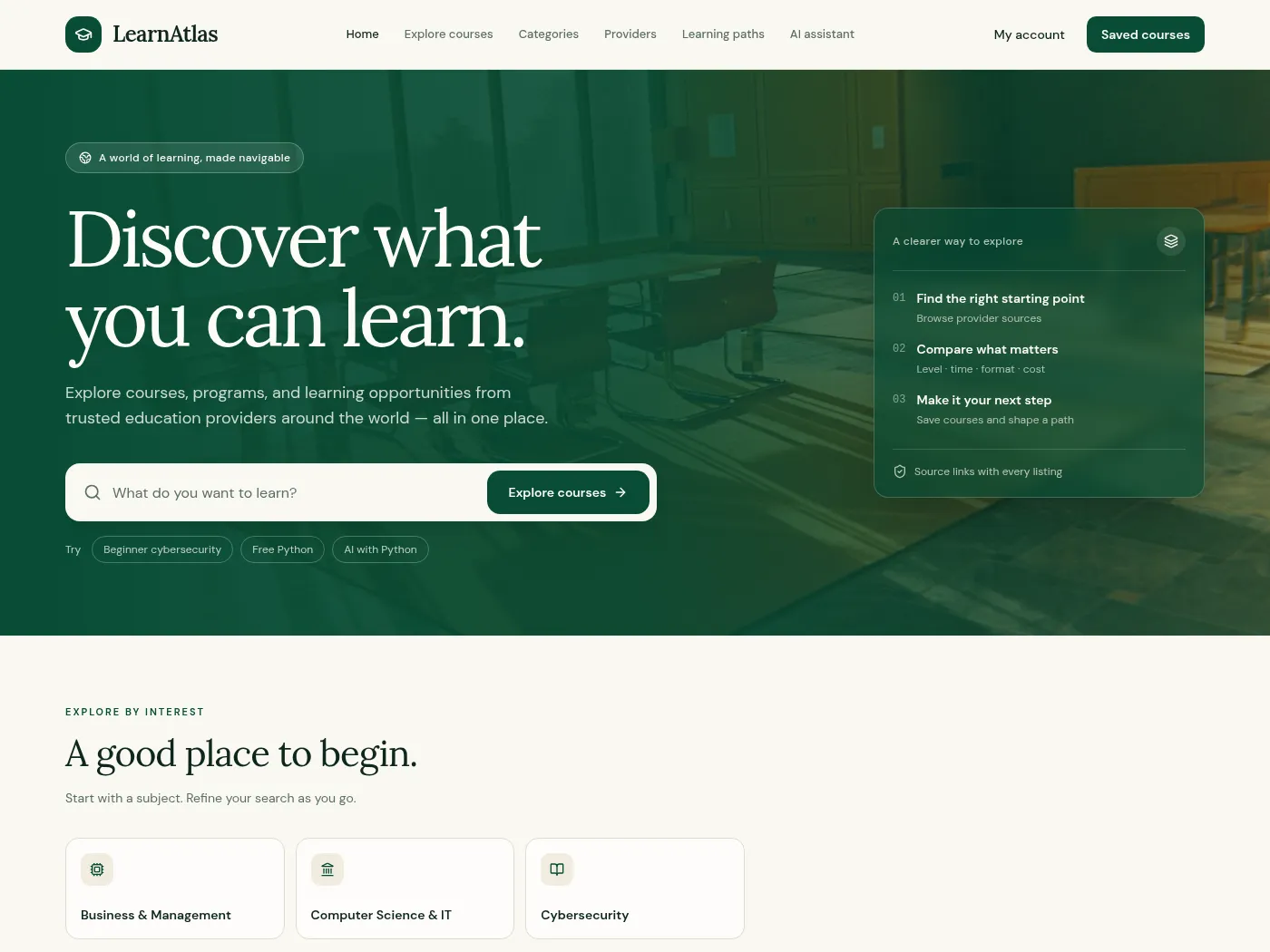 LearnAtlas Discovery Platform