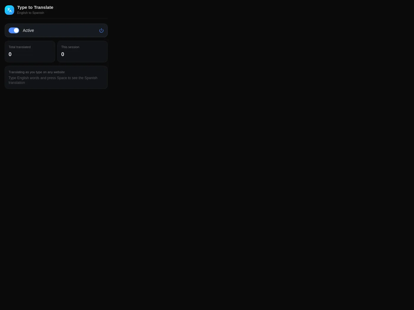 Type-to-Translate Extension