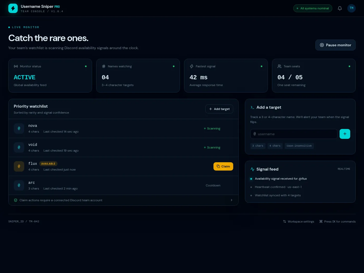 Username Sniper Pro