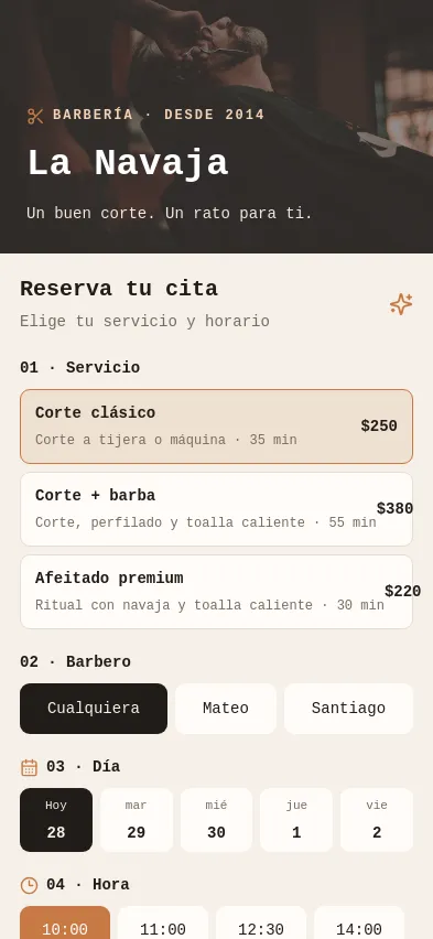 Barbería Citas Fácil