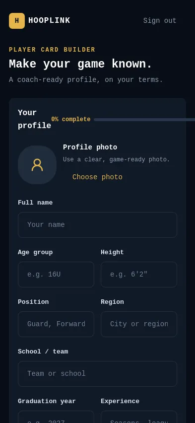 HOOPLINK Basketball Platform