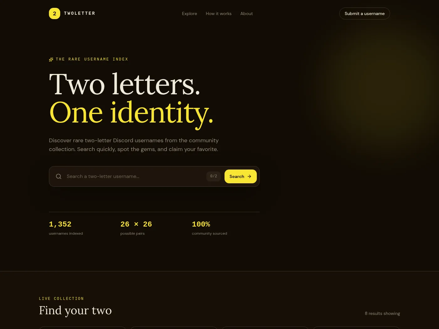 Discord 2-Letter Finder