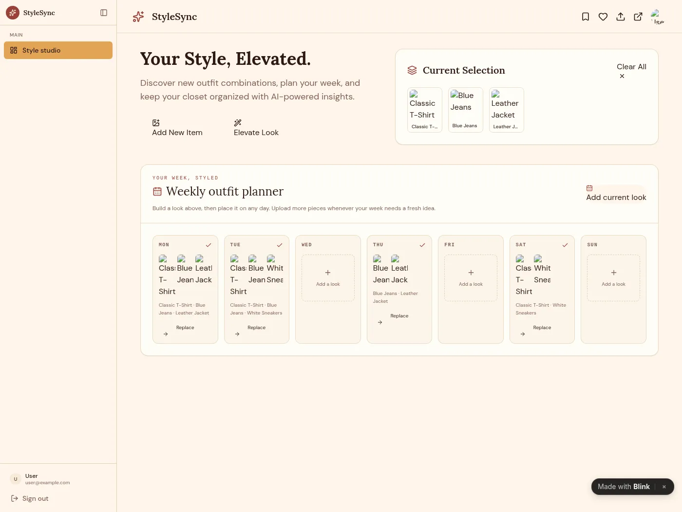 StyleSync Closet App