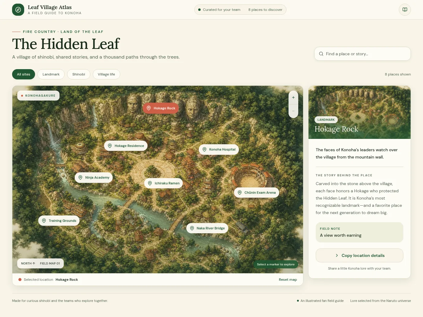 Hidden Leaf Map Explorer