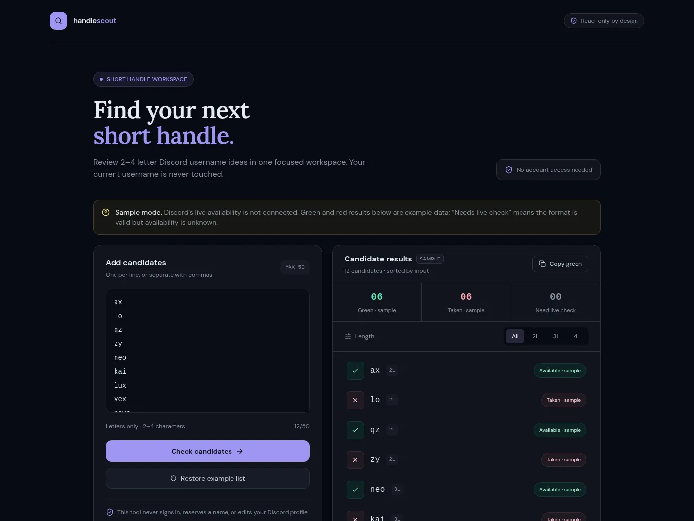 Discord Name Checker
