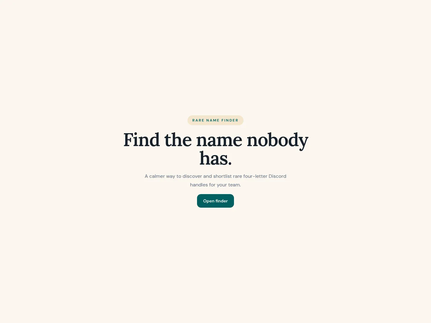 Rare Name Finder