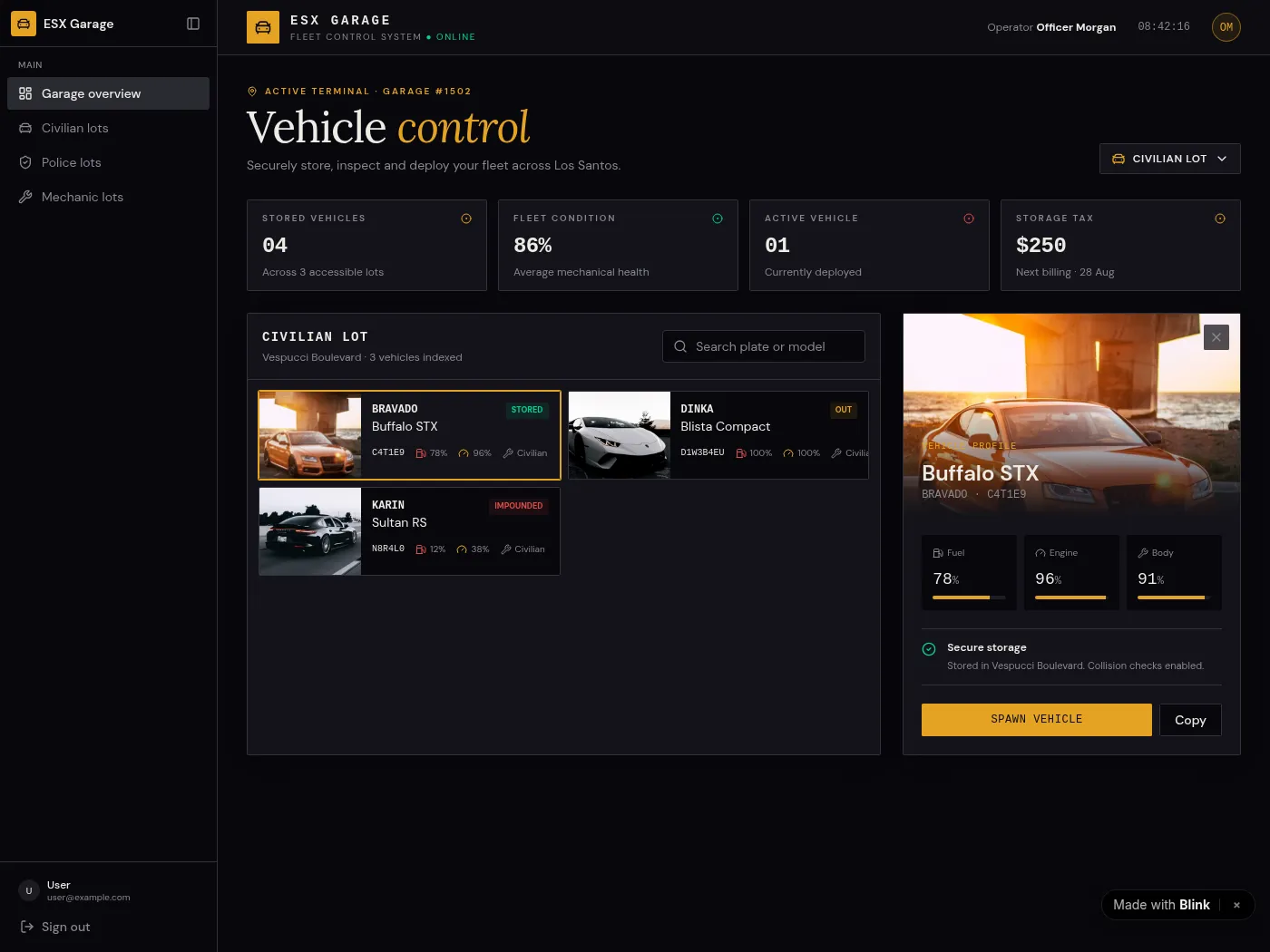 ESX Multi-Lot Garage