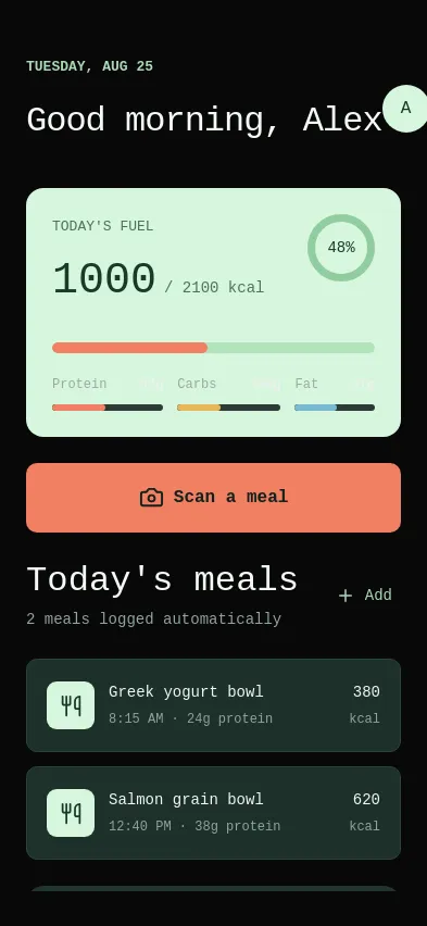 SnapMeal Nutrition App