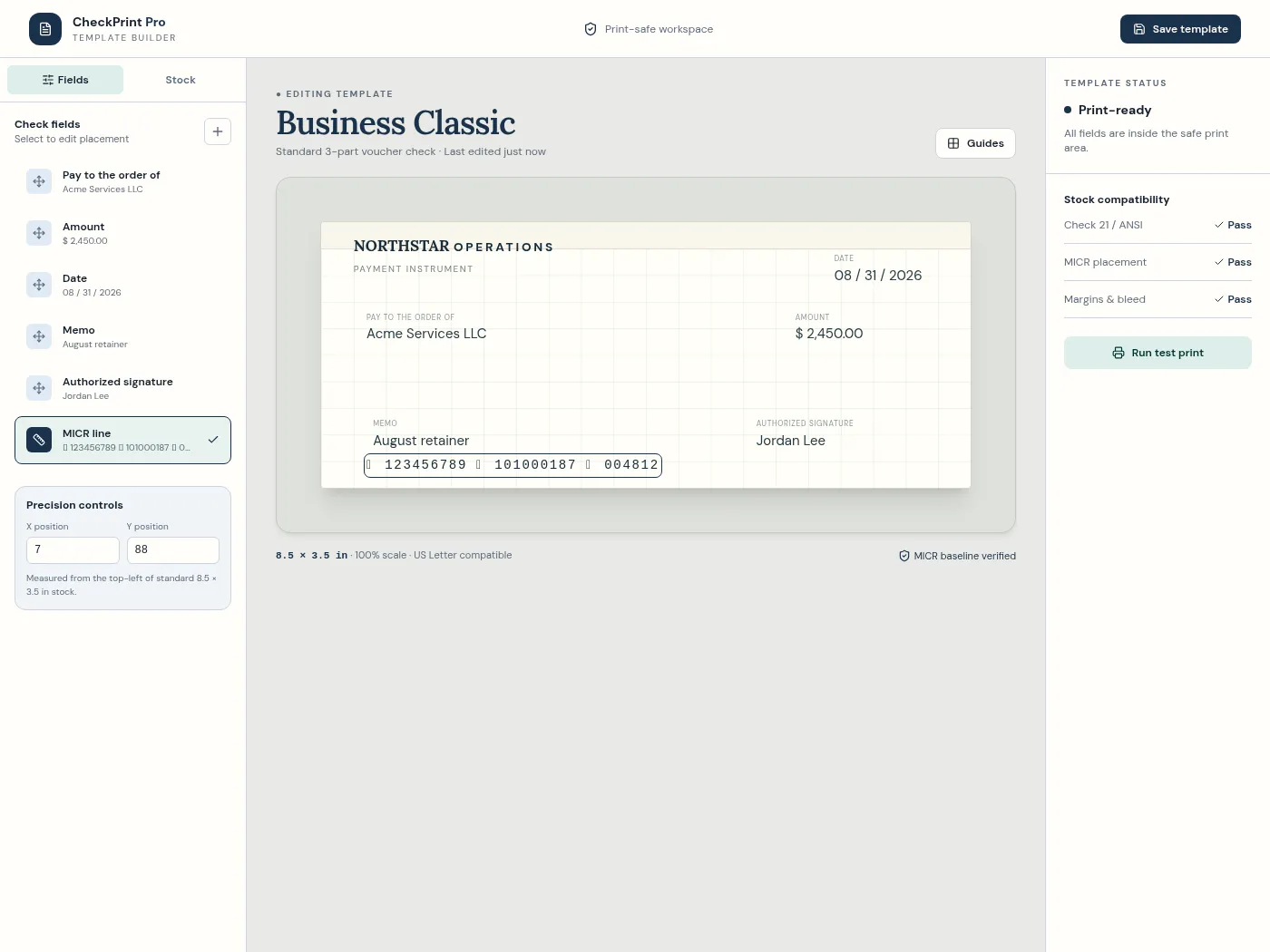 CheckPrint Pro Builder