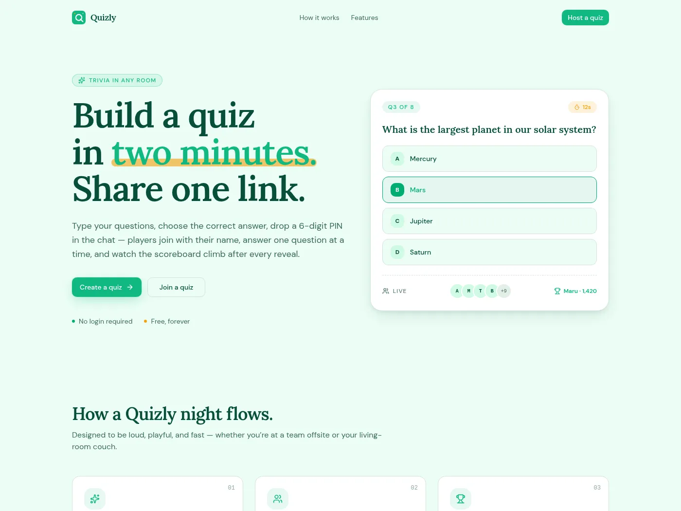 Quizly Trivia Web App
