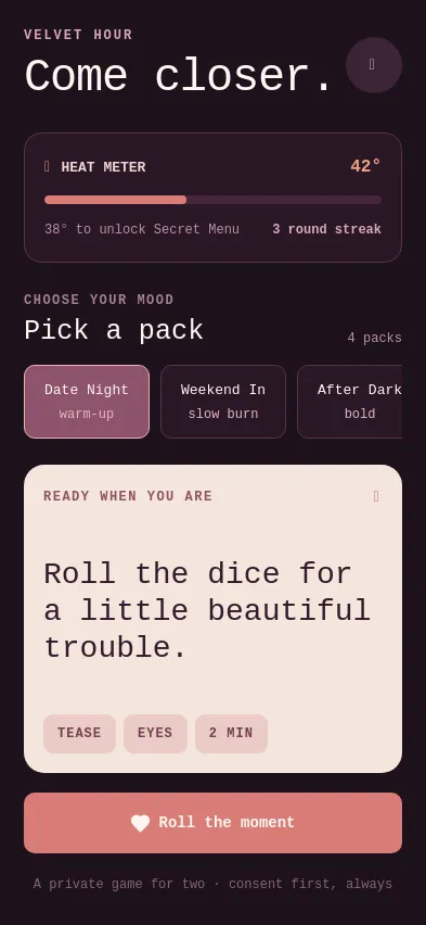 Seduction Dice App