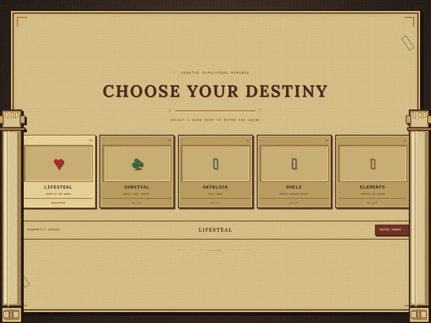 Roman Mode Picker UI