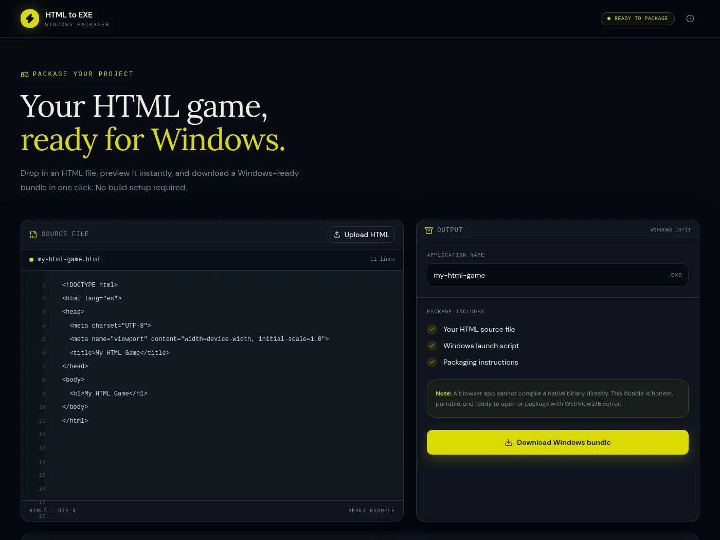 HTML to EXE Converter