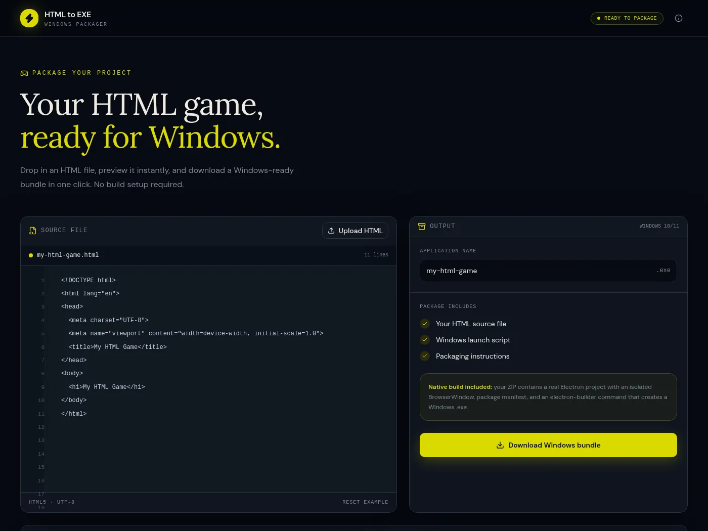 HTML to EXE Converter