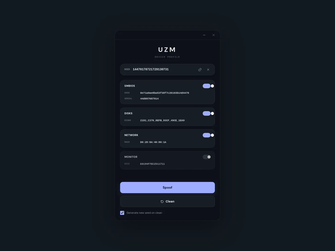 ImGui UZM Interface