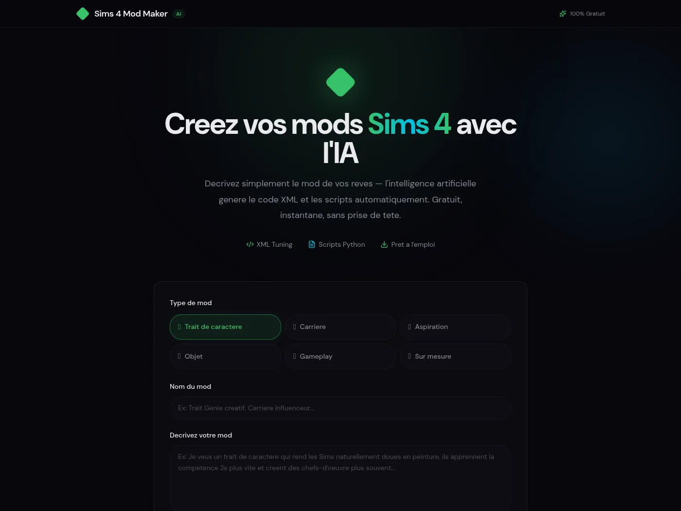 Sims4 Mod Maker AI