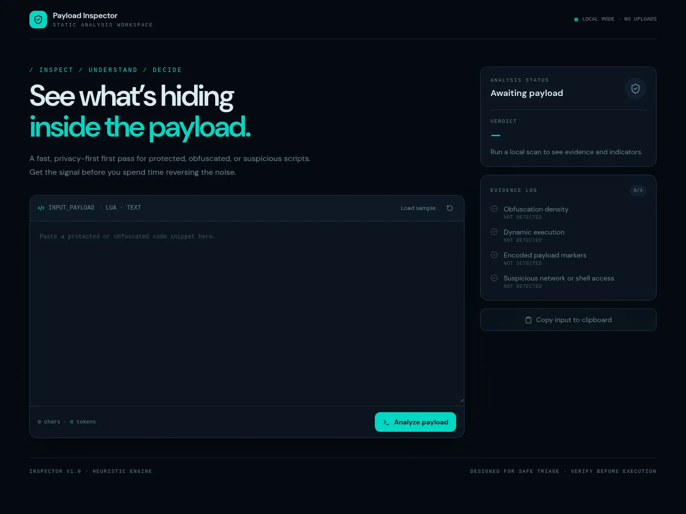 Encrypted Payload Inspector