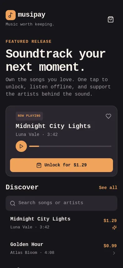 MusiPay Mobile App