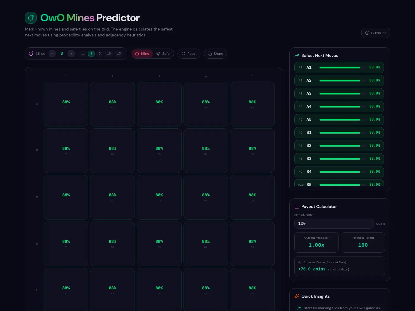 OwO Mines Predictor