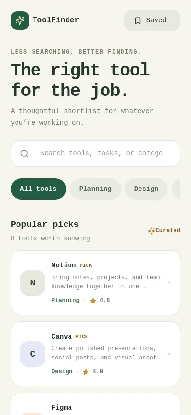 ToolFinder Mobile