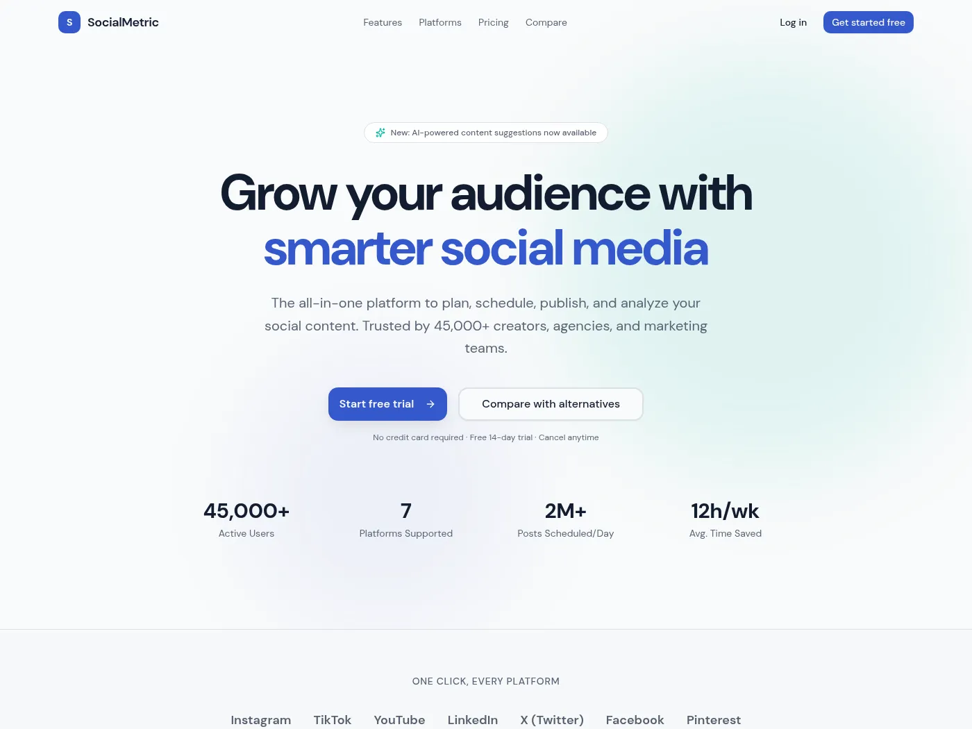 SocialMetric Dashboard