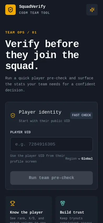 CoD Mobile Checker