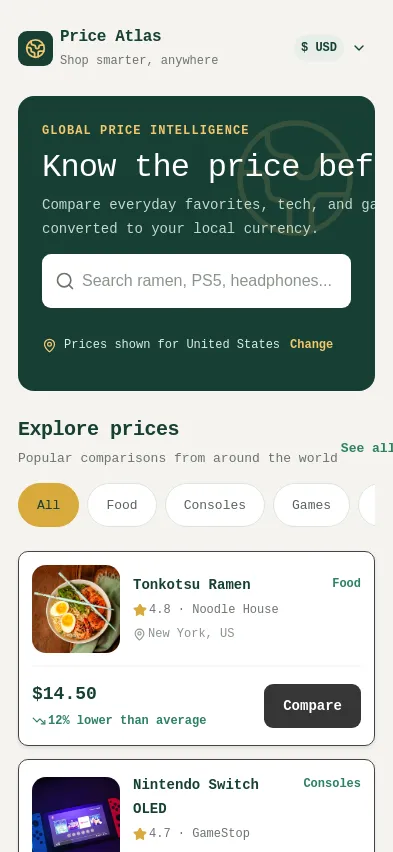 Global Price Checker