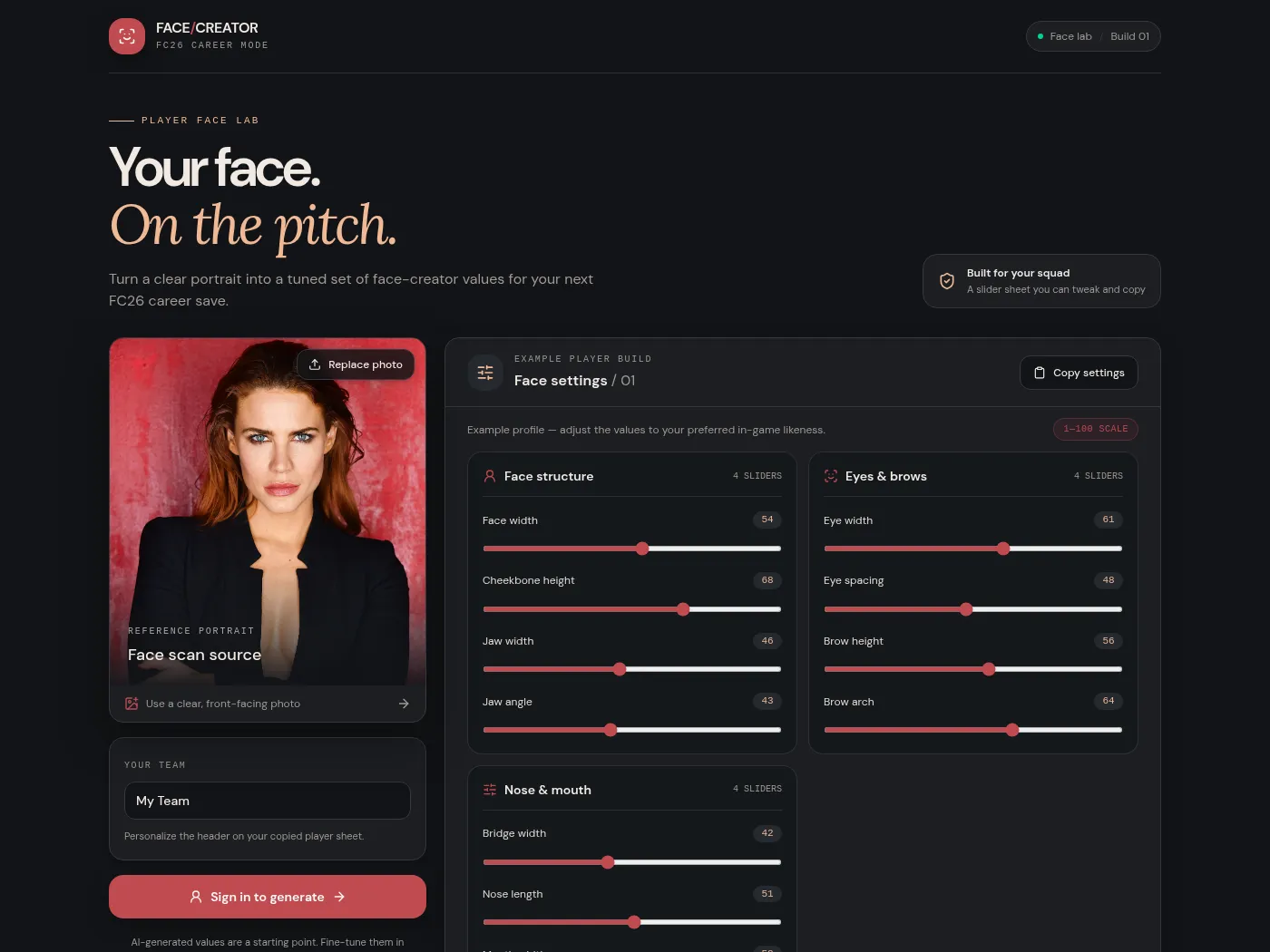FC26 Face Creator