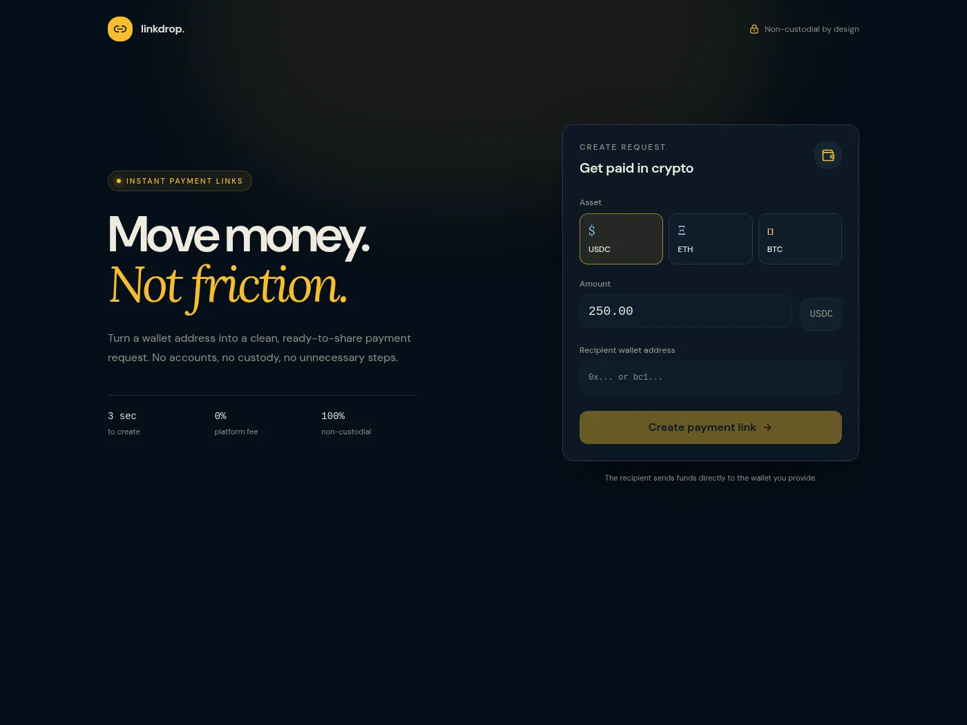 Crypto Link Generator