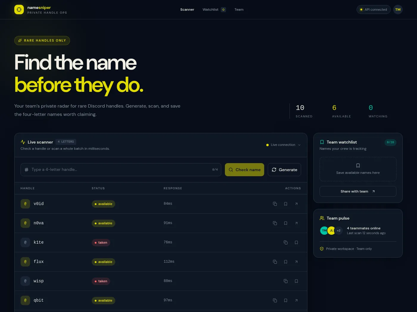 Discord Name Sniper