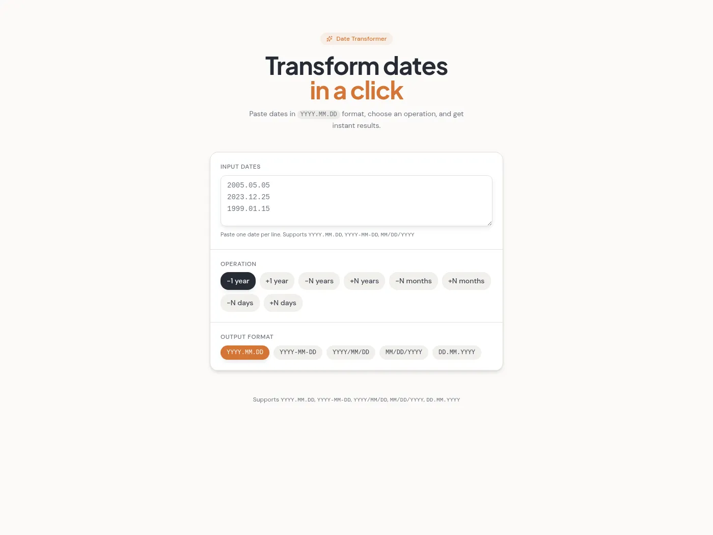 Date Transformer