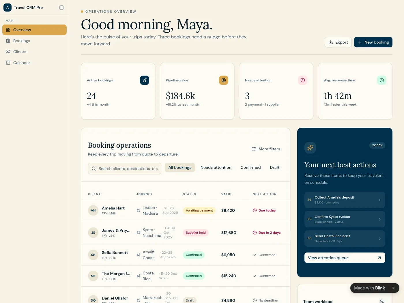 Travel CRM Pro