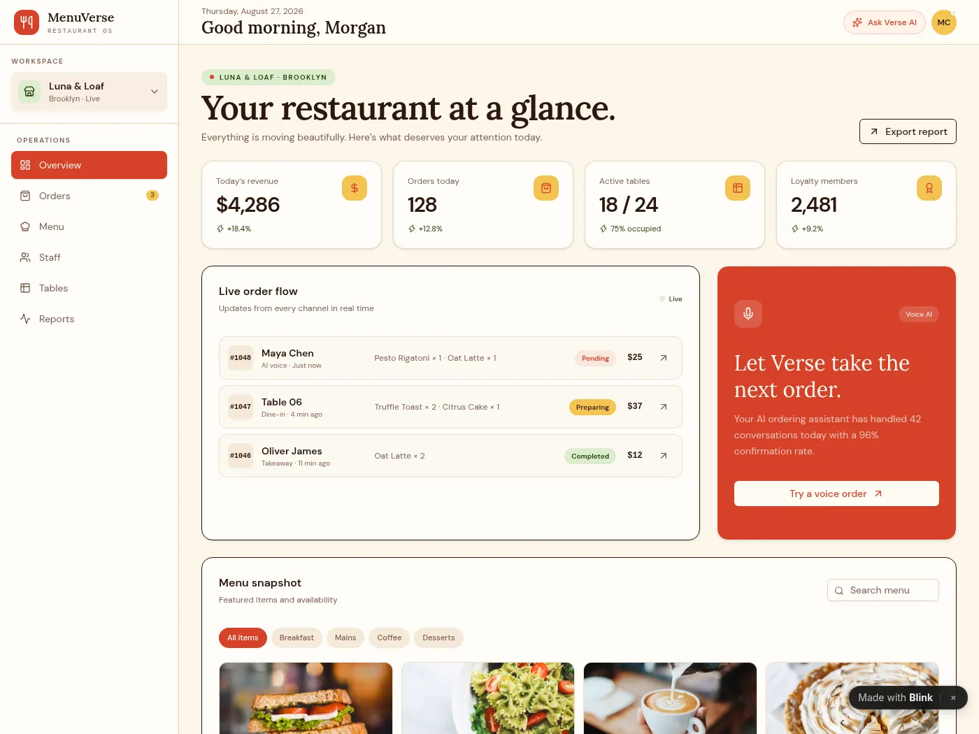 MenuVerse Platform