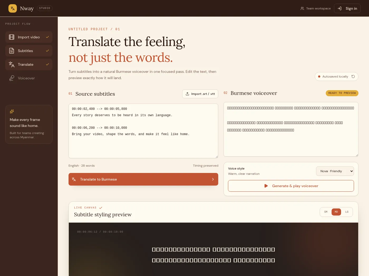 Burmese Video Translator